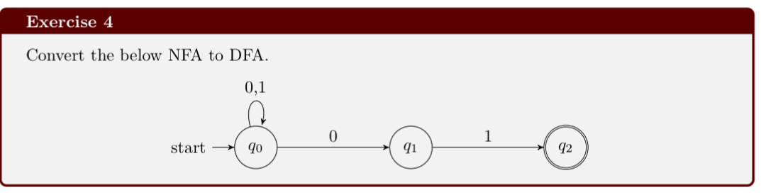 Solved Convert the below NFA to DFA. | Chegg.com