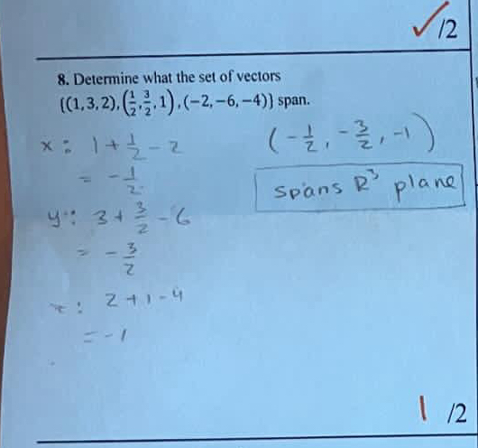 Solved 128. ﻿Determine what the set of vectors | Chegg.com