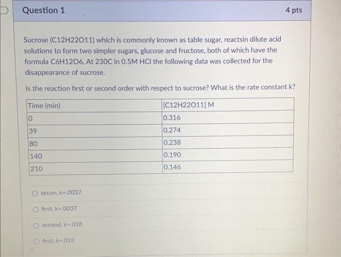 Solved Sucrose (C12H22O11) which is commonly known as table | Chegg.com