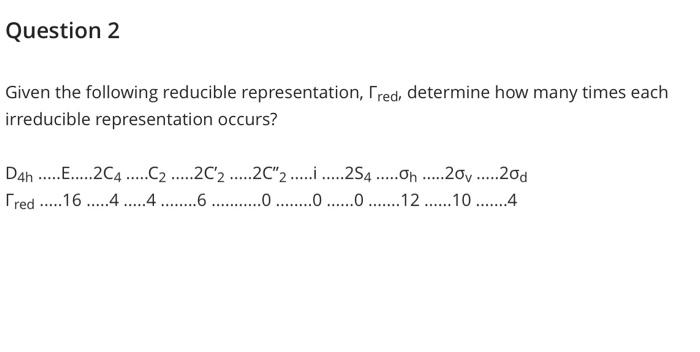 Solved Question 2 Given the following reducible | Chegg.com