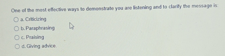 Solved One of the most effective ways to demonstrate you are | Chegg.com