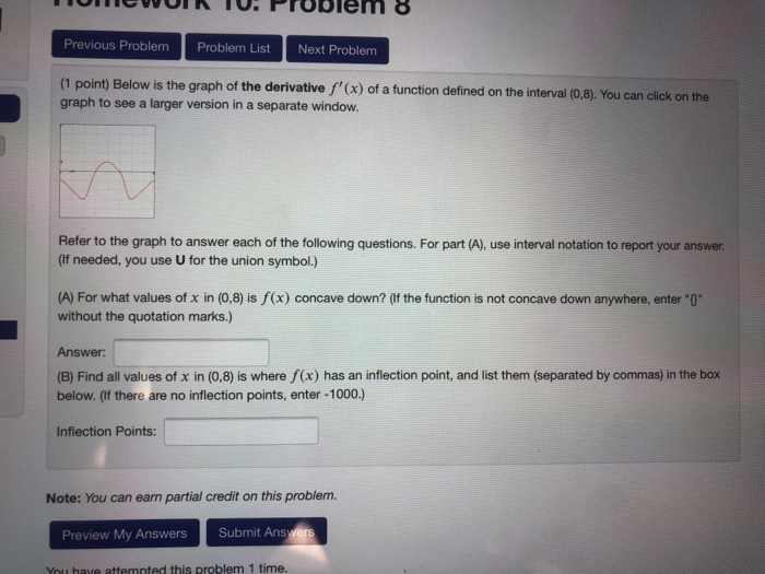 Solved TIUMWUI 10: Problem 8 Previous Problem Problem List | Chegg.com