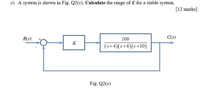 Solved c) A system is shown in Fig. Q2). Calculate the range | Chegg.com