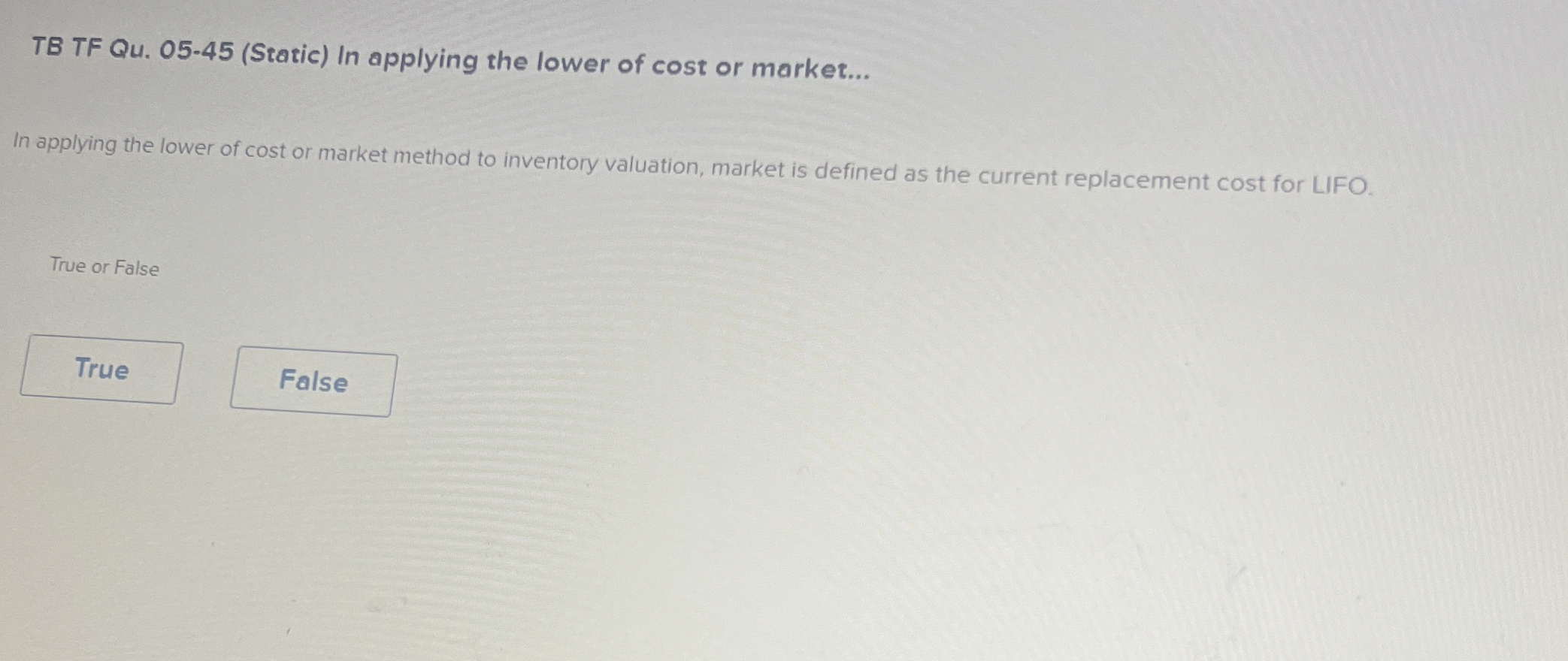 Solved Tb Tf Qu 05 45 Static ﻿in Applying The Lower Of