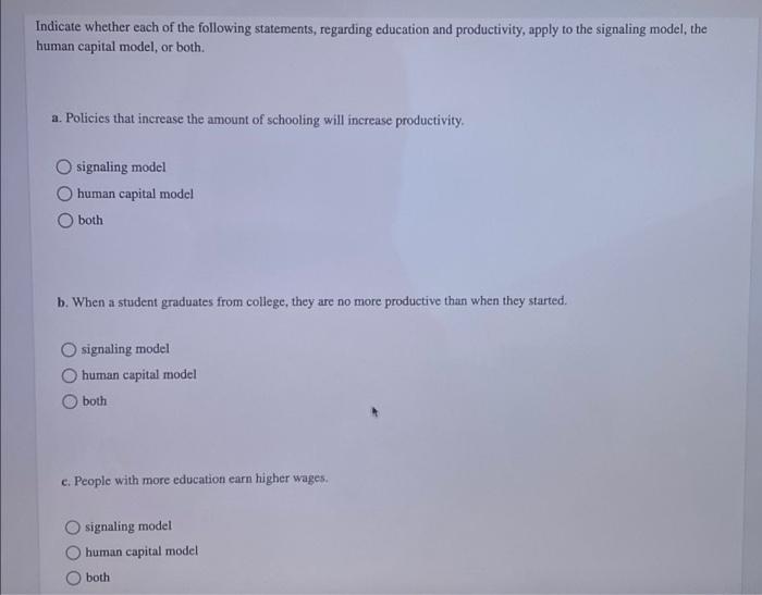 Solved Indicate whether each of the following statements, | Chegg.com