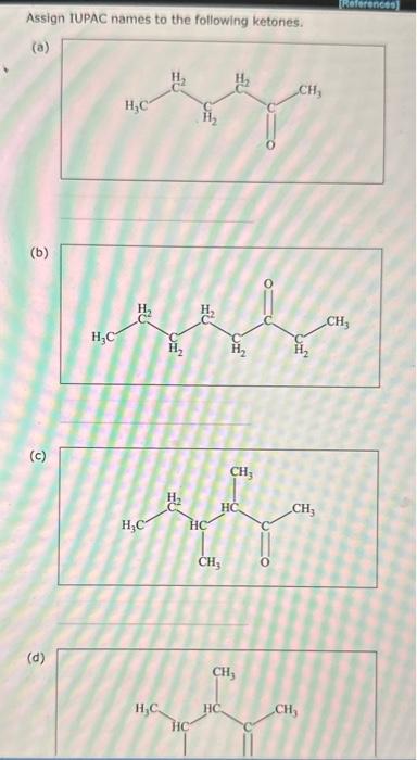 Solved Assign IUPAC names to the following ketones. (d) | Chegg.com