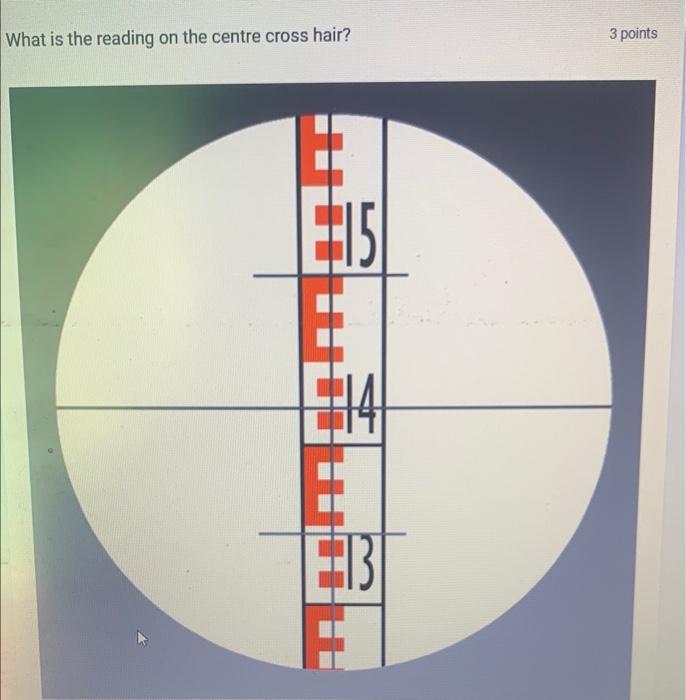 Solved What is the reading on the centre cross hair? | Chegg.com