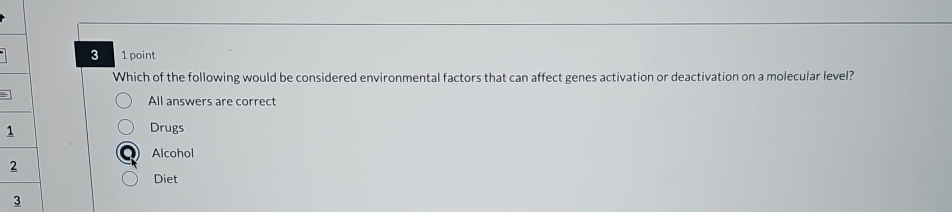 Solved 3 1 ﻿pointWhich of the following would be considered | Chegg.com