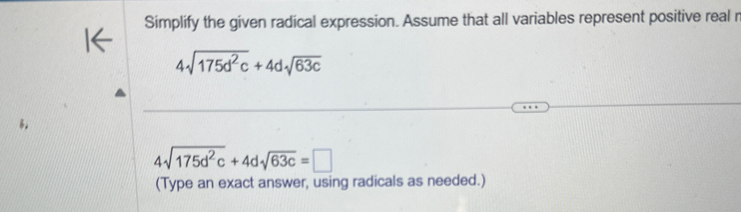 Solved Simplify the given radical expression. Assume that | Chegg.com