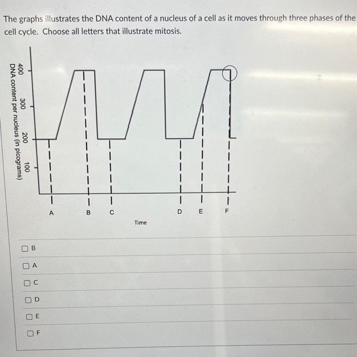 Solved The graphs illustrates the DNA content of a nucleus | Chegg.com