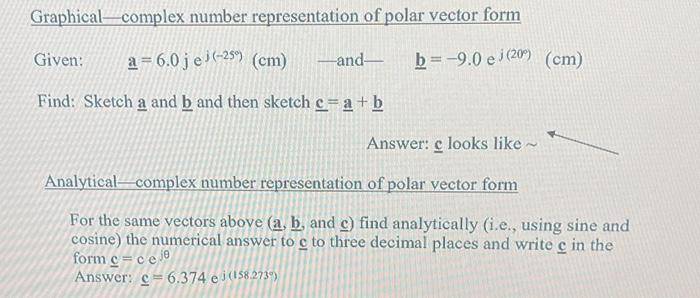 Solved Graphical - complex number representation of polar | Chegg.com