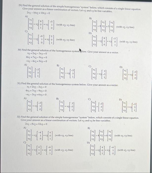 Solved 29) Find the general solution of the simple | Chegg.com