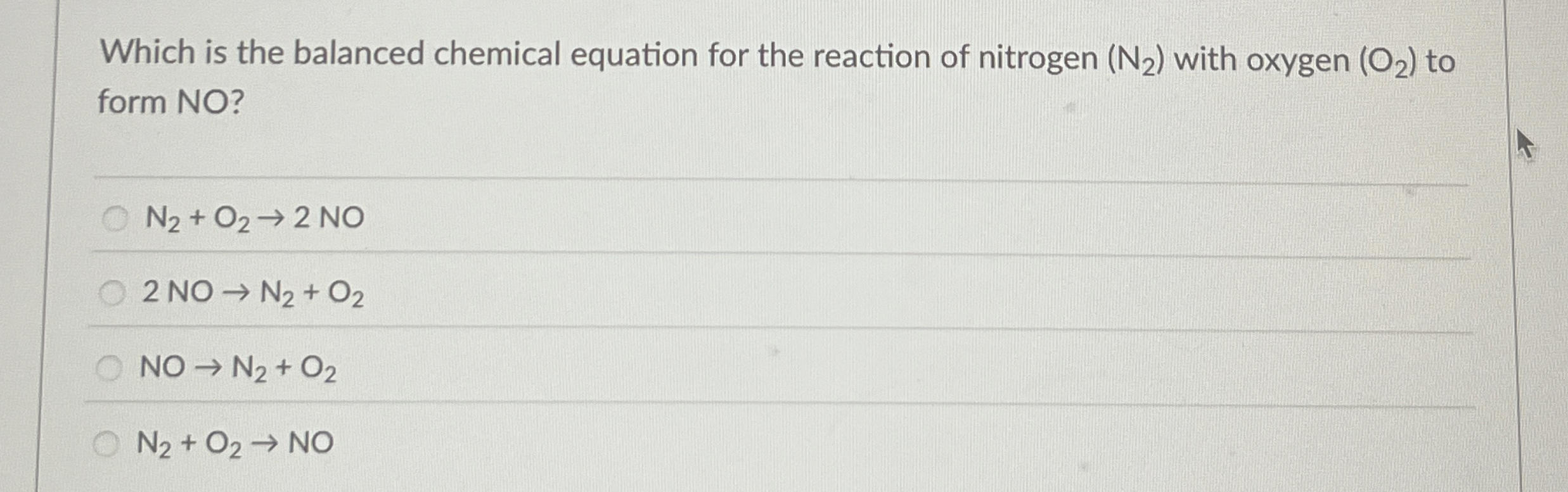 Solved Which is the balanced chemical equation for the | Chegg.com