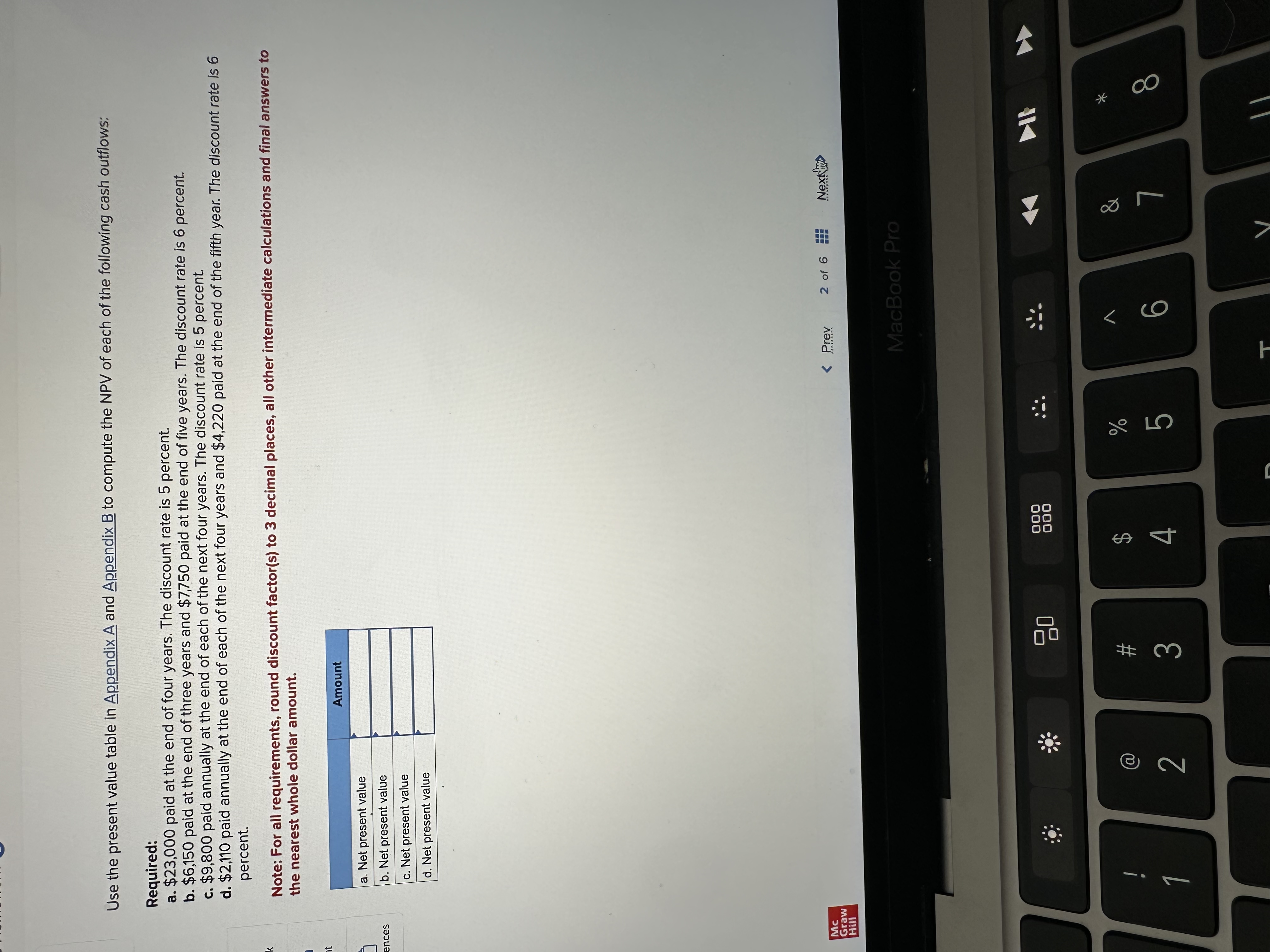 Solved Use the present value table in Appendix A and | Chegg.com