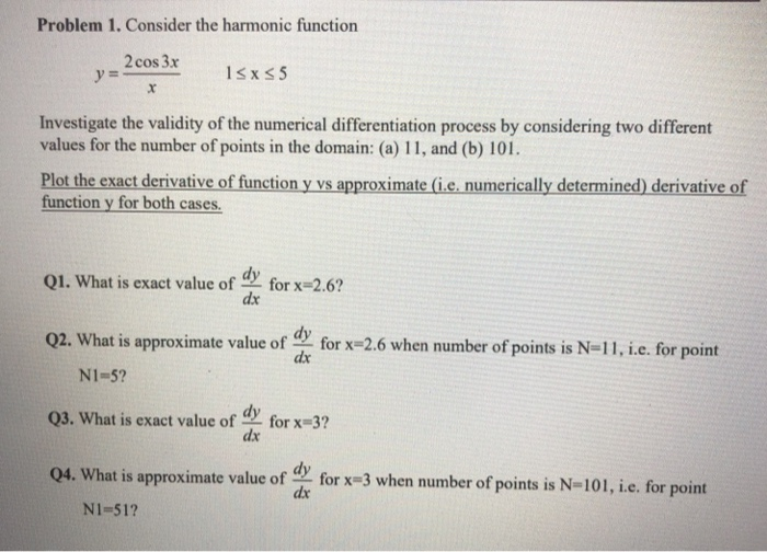 Solved Use Matlab To Solve Problem Problem 1 Consider 8883