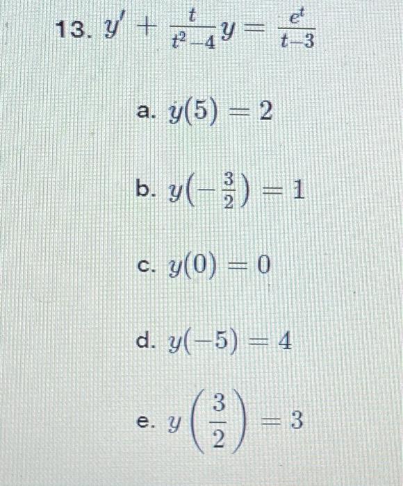 Solved Solve parts a - e for unique solution given initial | Chegg.com