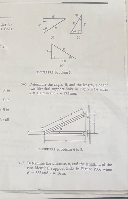 Solved FIGURE P3.5 Problem 5. 3-6. Determine the angle, β, | Chegg.com