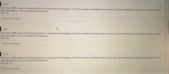 Solved You have a 30% chance of winning the prize in a | Chegg.com