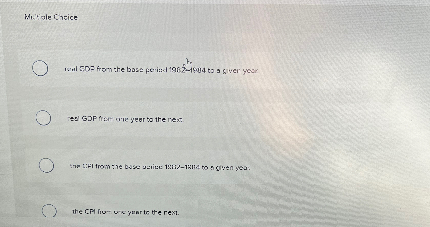 Solved The annual inflation rate measures the percentages | Chegg.com