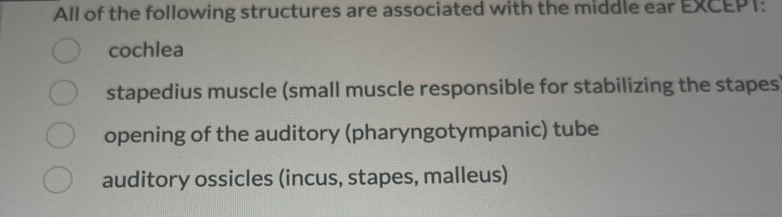 Solved All of the following structures are associated with | Chegg.com