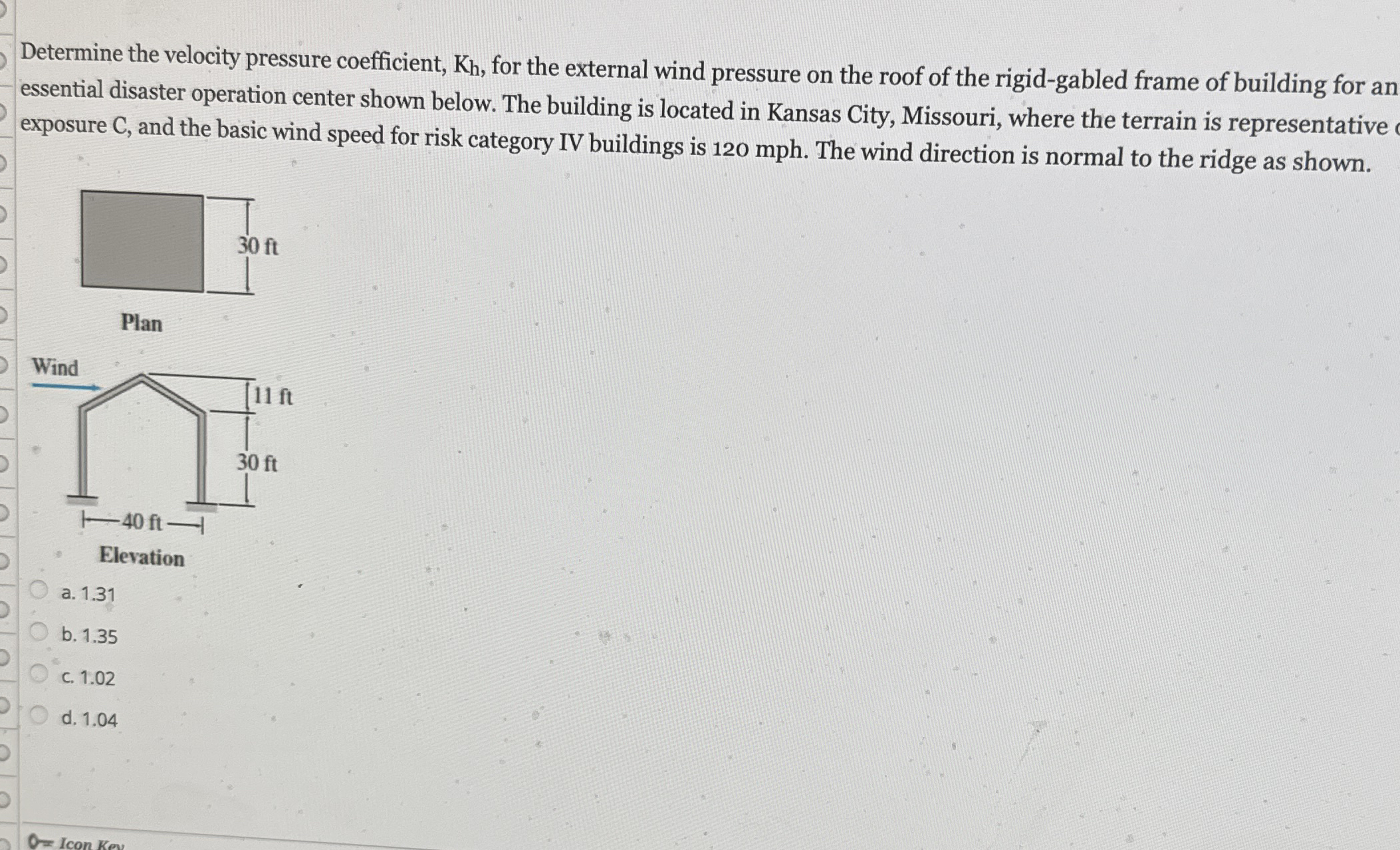 Solved Determine the velocity pressure coefficient, Kh, ﻿for | Chegg.com