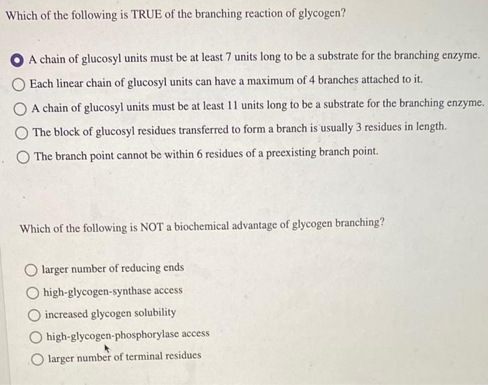 Solved Which of the following is TRUE of the branching | Chegg.com