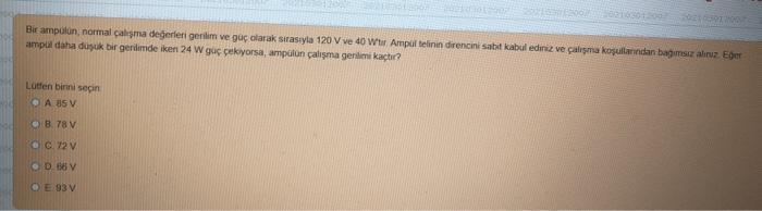 Solved amplil daha disuk bir gerilimde iken 24 W guc | Chegg.com