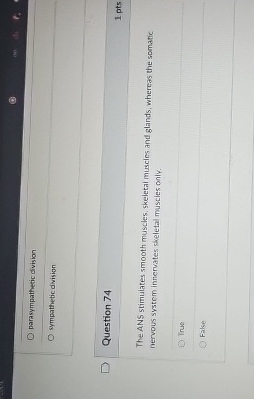 Solved parasympathetic divisionsympathetic divisionQuestion | Chegg.com