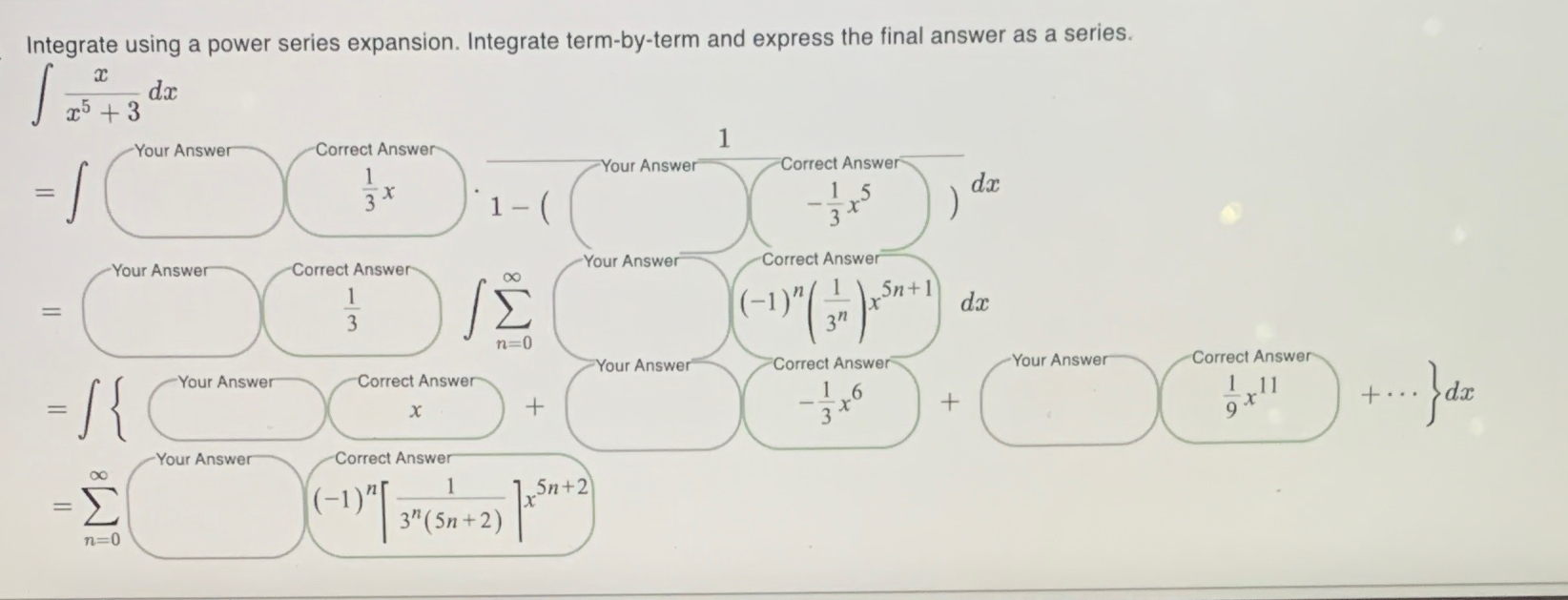 Solved Integrate using a power series expansion. Integrate | Chegg.com