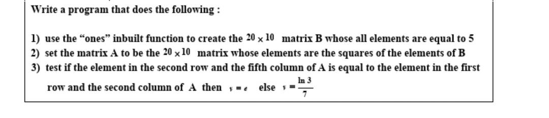 Solved Write a program that does the following: 1) use the | Chegg.com