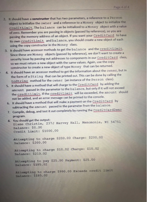 Solved Lab Objectives - Be able to write a copy constructor | Chegg.com