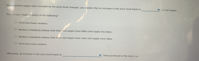 Solved answer key: increase; decrease; no change; more | Chegg.com