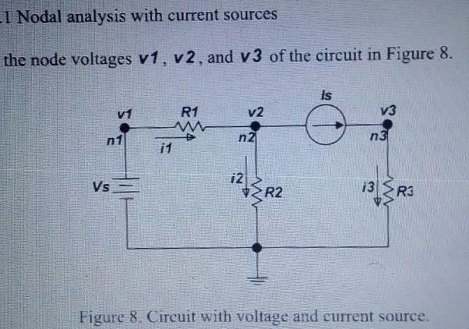 Solved determine the value of v1,v2 and v3. i1,i2 and i3 vs= | Chegg.com