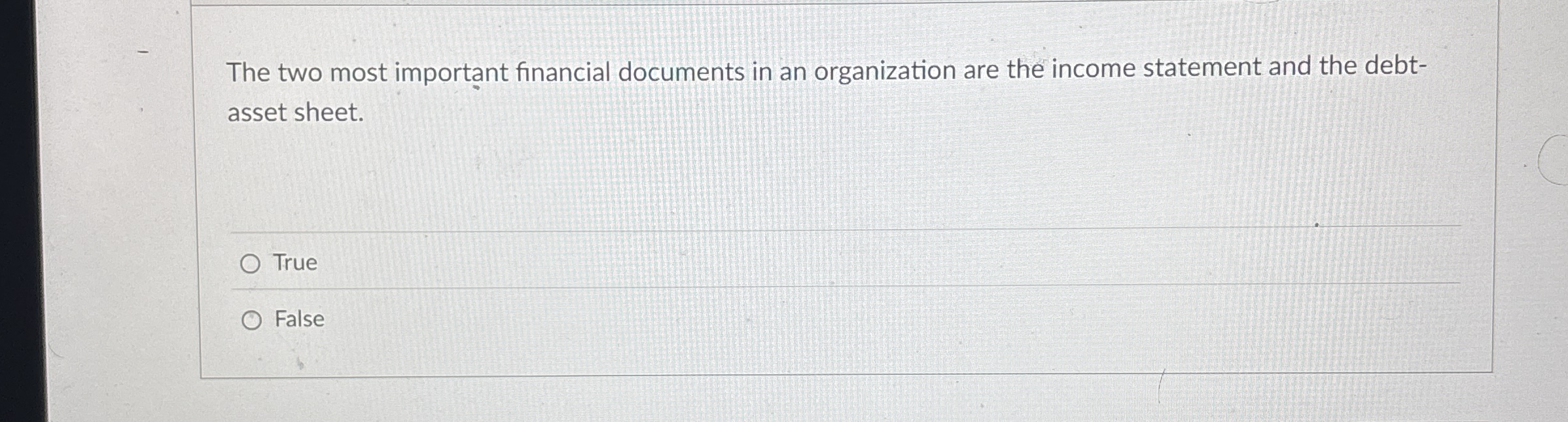 High Quality SOLUTION The two most important financial documents in an ...