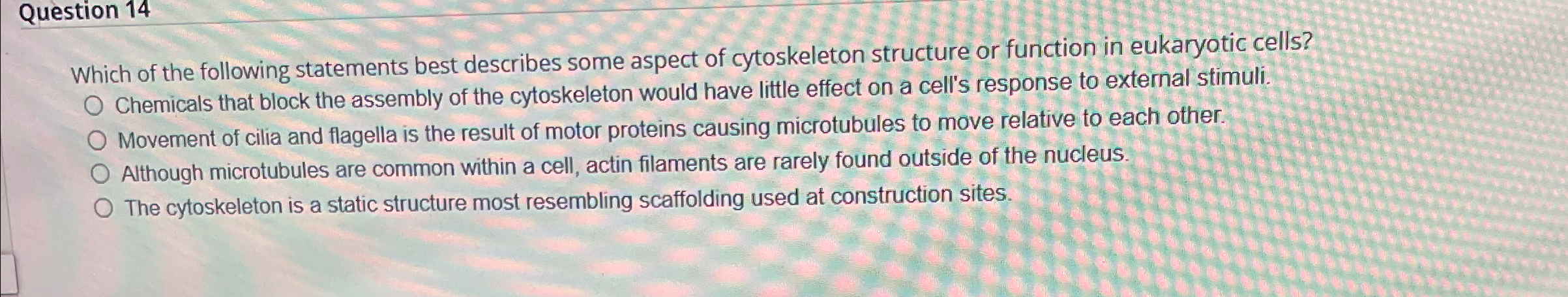 Solved Question 14Which of the following statements best | Chegg.com