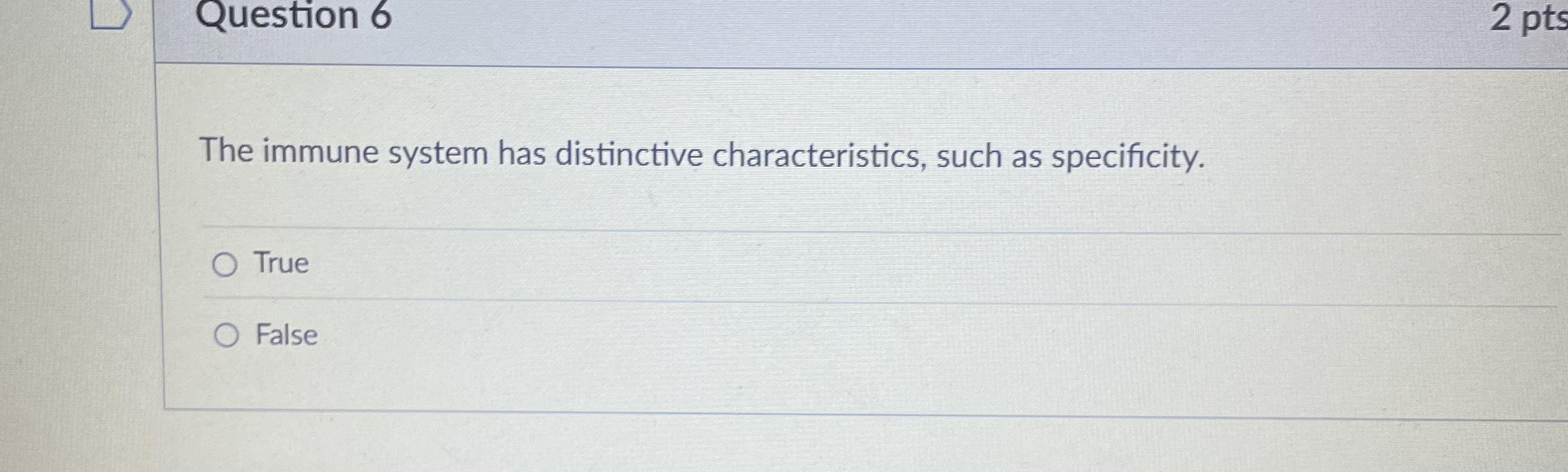 Solved Question 62 ﻿ptsThe immune system has distinctive | Chegg.com
