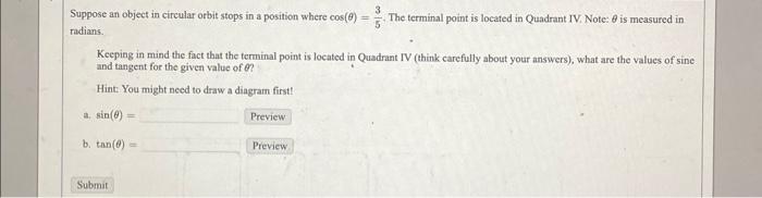Solved Suppose An Object In Circular Orbit Stops In A