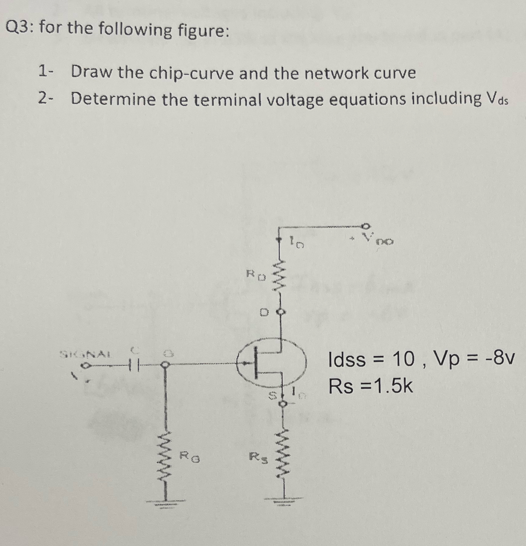 Q3: for the following figure:1- ﻿Draw the chip-curve | Chegg.com