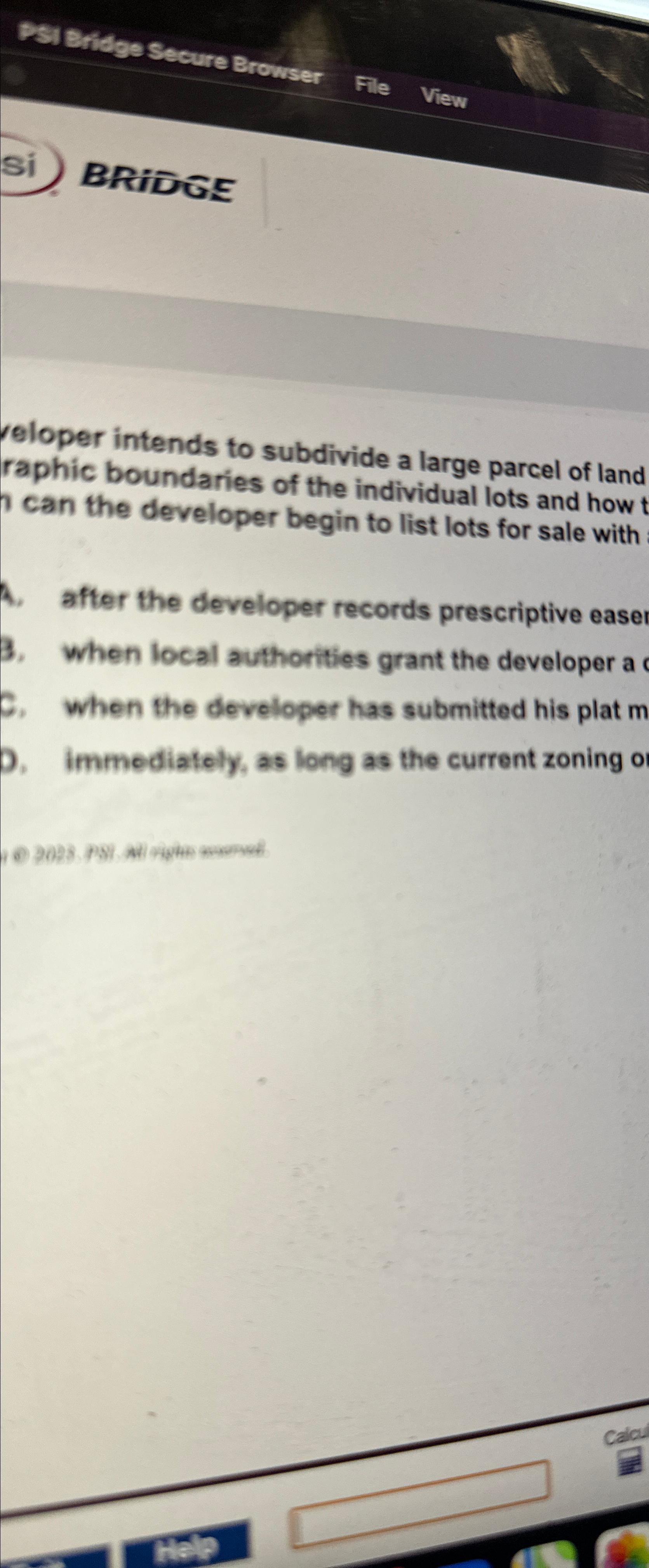 Solved FileViewBRIUEGEveloper intends to subdivide a large | Chegg.com