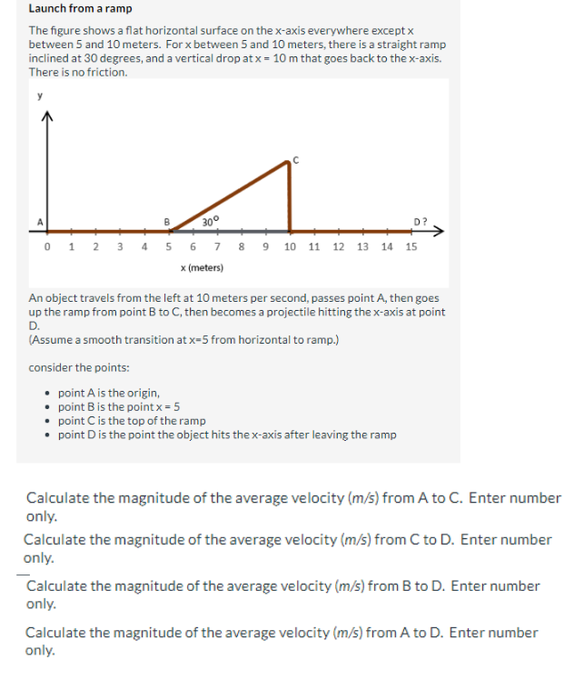 Solved Launch from a ramp The figure shows a flat horizontal | Chegg.com