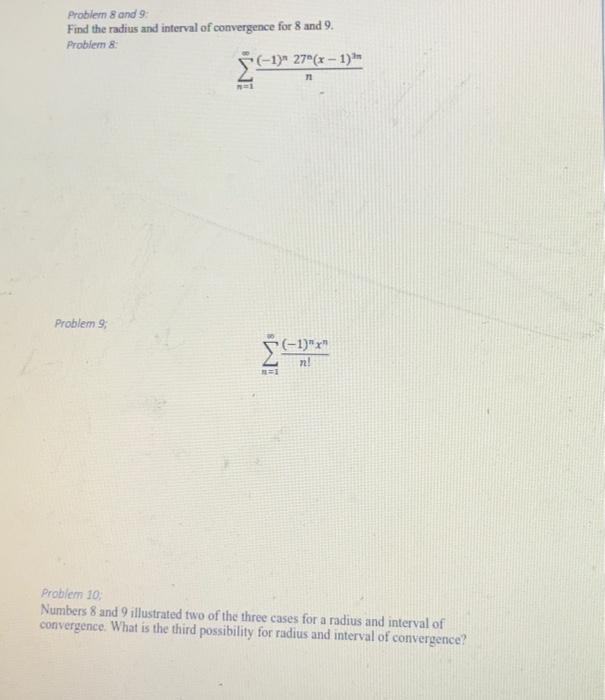 Solved please solve the three part question 8, 9, then 10. | Chegg.com