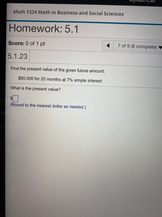 Solved Math 1324 Math in Business and Social Sciences | Chegg.com