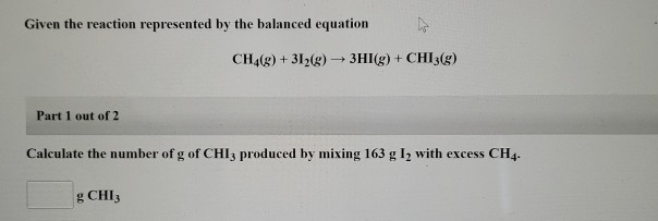 Solved Given the reaction represented by the balanced | Chegg.com