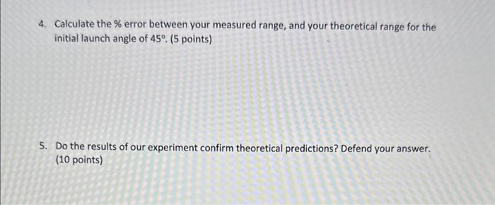 Table 1: Even Plane Height (y=0) ( 20 points) Time of | Chegg.com