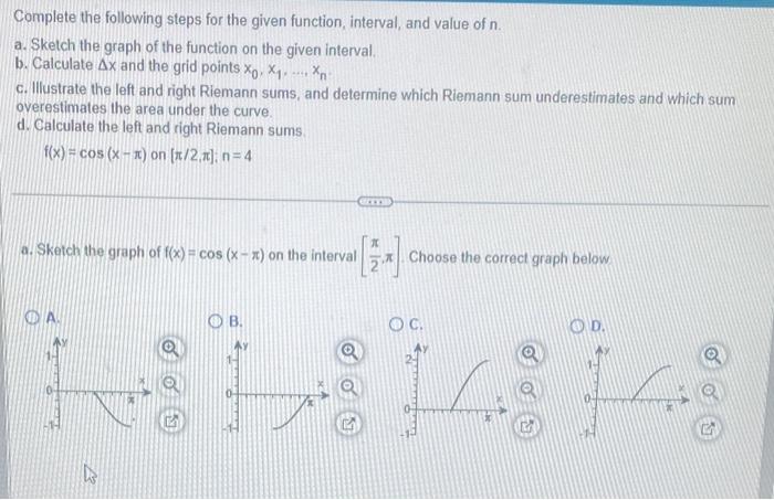 Solved Complete the following steps for the given function, | Chegg.com