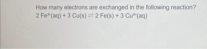 Solved Consider the following unbalanced redox equation: | Chegg.com