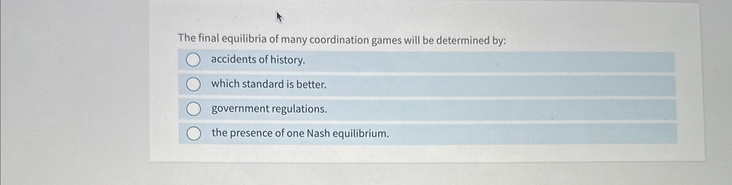 Solved The final equilibria of many coordination games will | Chegg.com