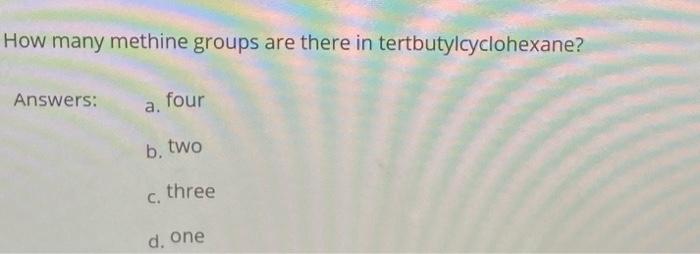 Solved How many methine groups are there in | Chegg.com