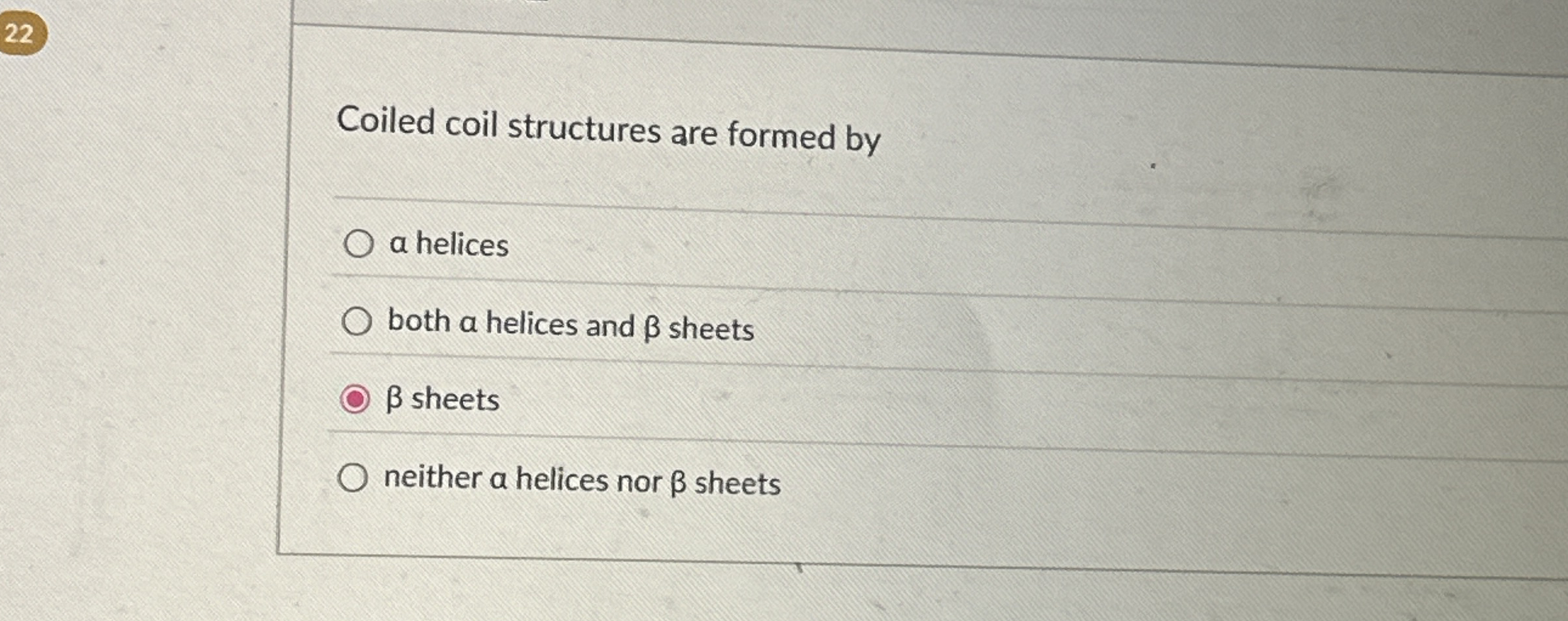 Solved Coiled coil structures are formed bya helicesboth a | Chegg.com