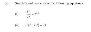 Solved Simplify and hence solve the following equations: (a) | Chegg.com